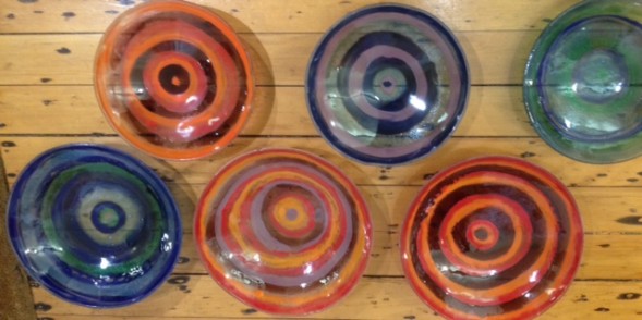 Beautiful Aboriginal Art Glass - Kiln Fired, Handpainted